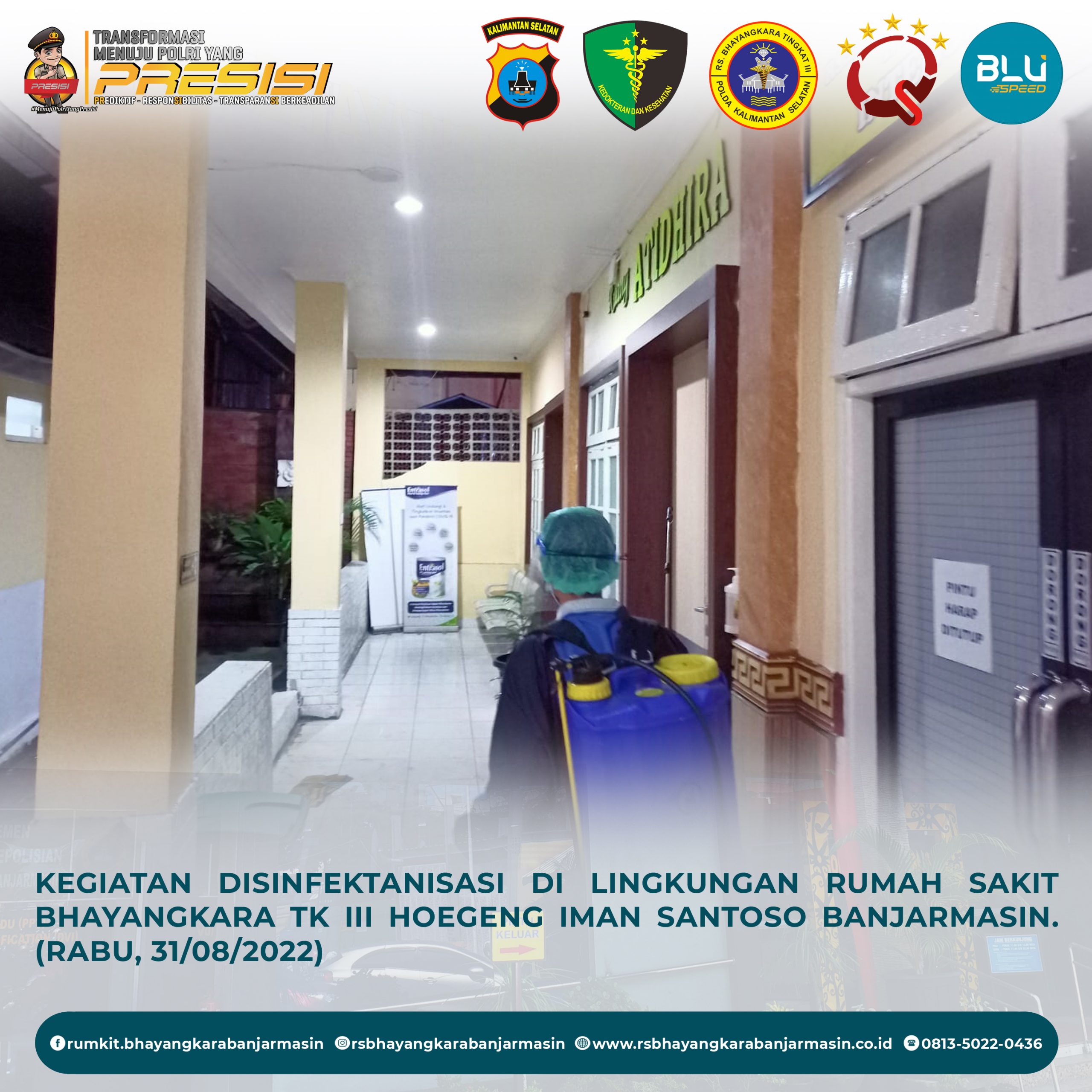 Kegiatan Disinfektanisasi di Lingkungan Rumah Sakit Bhayangkara Tk III ...