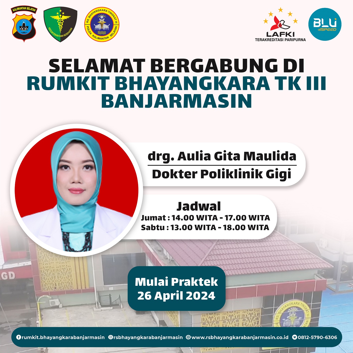 Selamat Datang Dokter Baru Poliklinik Gigi di Rumkit Bhayangkara Tk III ...